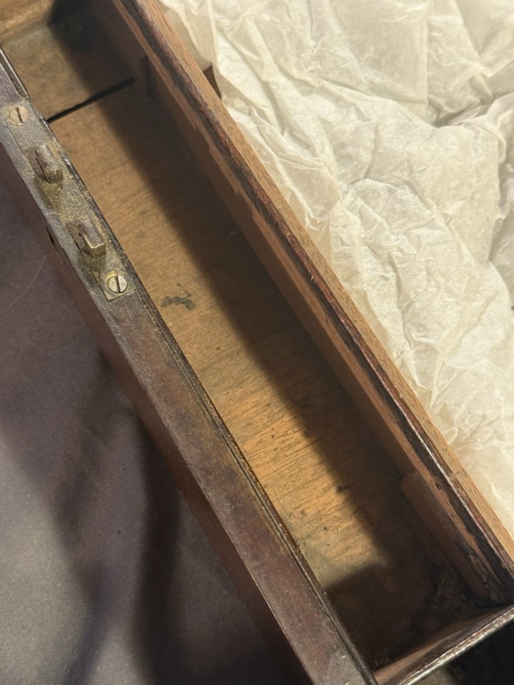 Early Antique Wood & Brass Bound Military Campaign Writing Desk | eBay