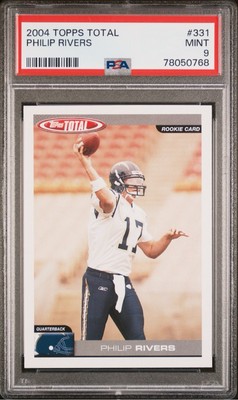 2004 Topps Total Philip Rivers Rookie RC #331 PSA 9 Mint San Diego ...