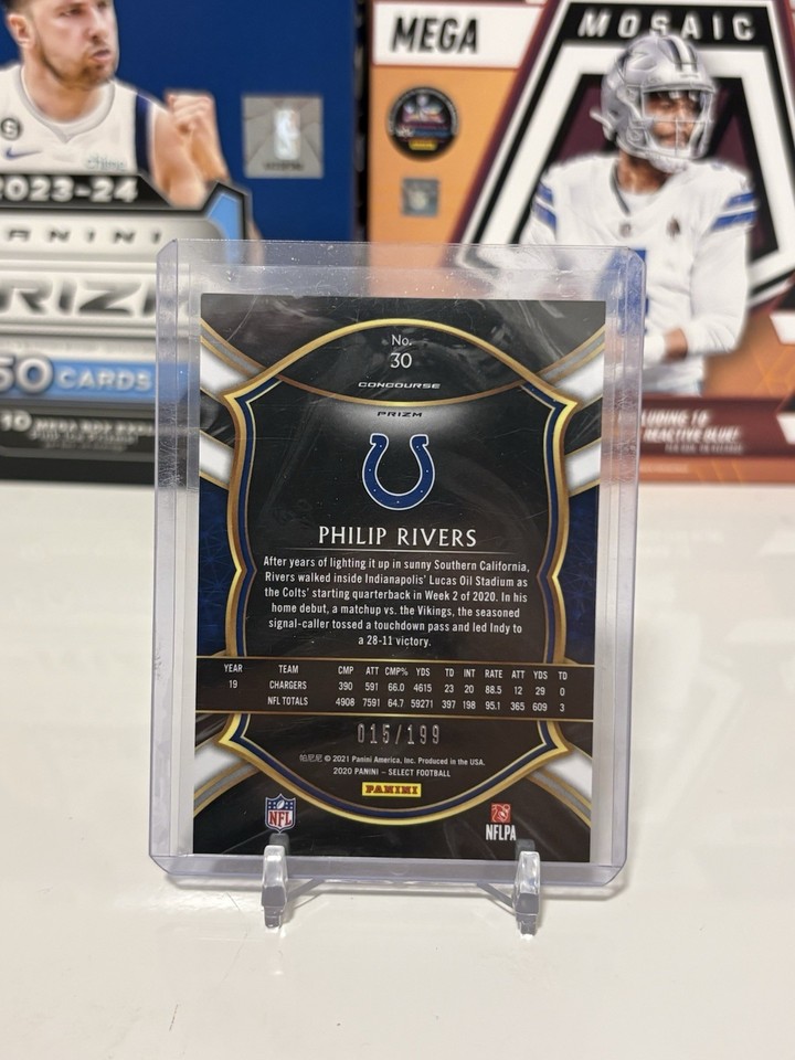 2020-21 Panini Select - Philip Rivers /199 Tri-Color Wave #30 COLTS | eBay