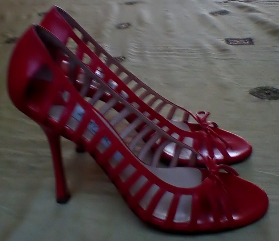 Jimmy Choo Elise Ruby Red Kid Leather Court Shoe, size EU39, UK6 | eBay