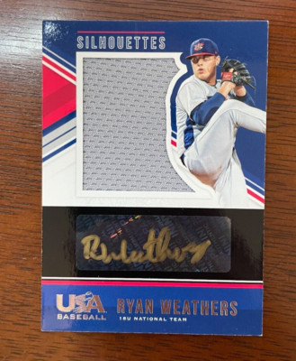 2018 Panini USA Baseball Stars & Stripes #44 Ryan Weathers PatchAuto ...