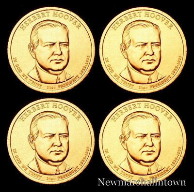 2014 P+D Herbert Hoover Presidential Dollar Set Pos A+B Coins from Mint ...