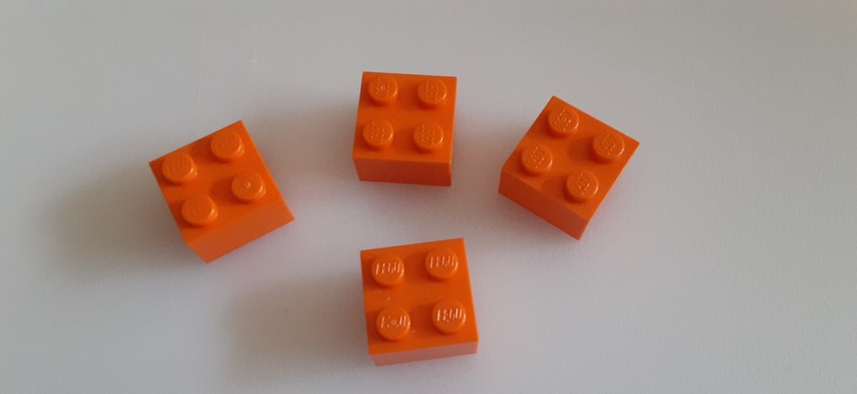 *Lego Parts - Brick 2x2 (#3003) - Orange - (4) | eBay