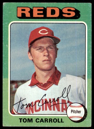 1975 Topps Baseball Card Tom Carroll Cincinnati Reds #507 | eBay