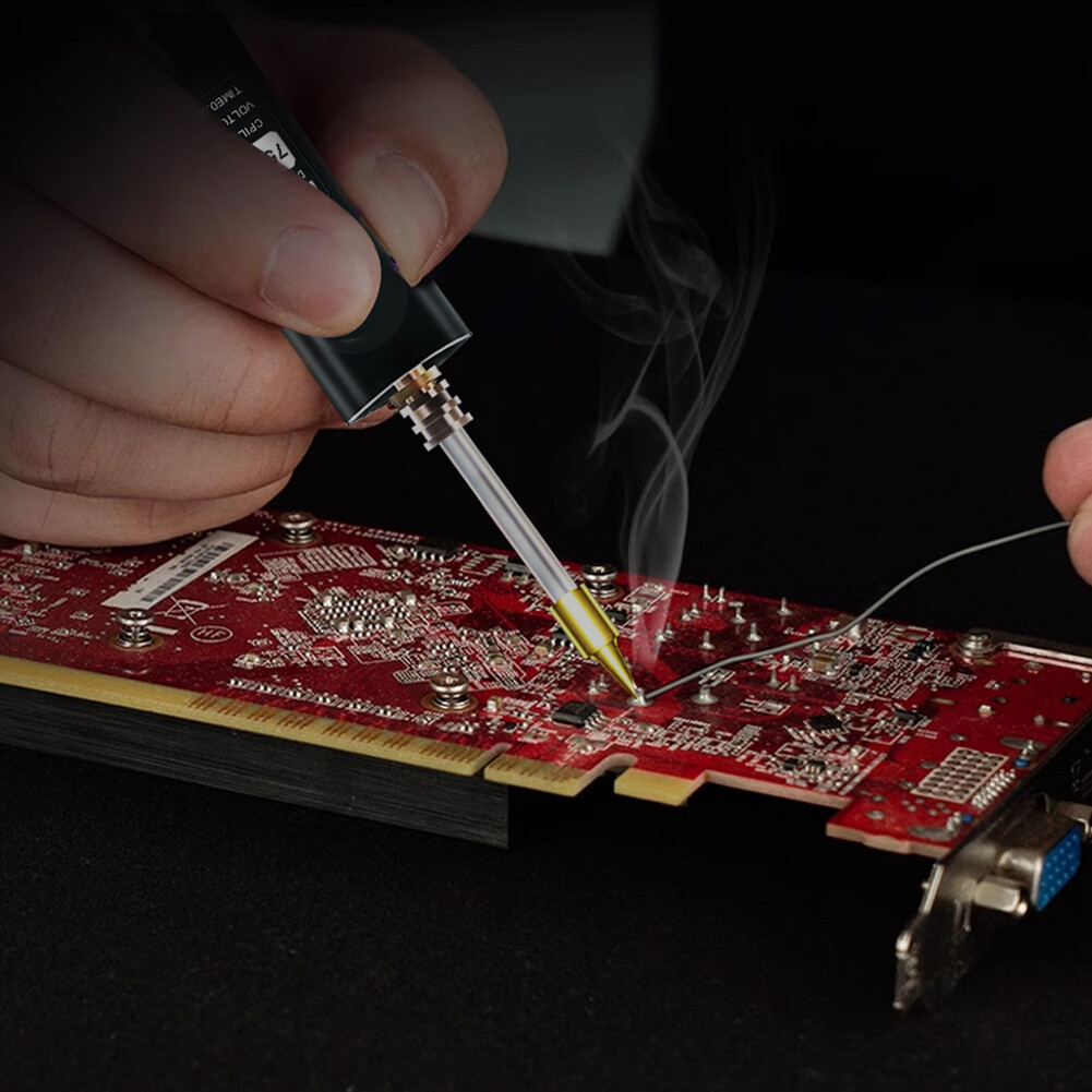 Portable Soldering Iron Kit 2500mAh 50W Welding Solder Rework Station ...