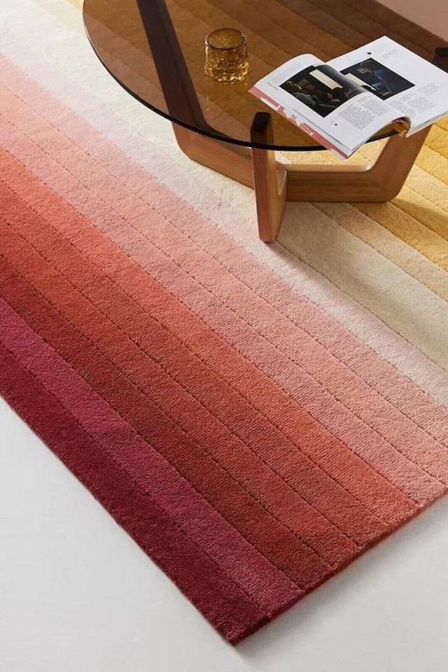 Multicolor Stripe Handmade Rugs New Carpet Area Rug 5x8, 6x9, 8x10 ...