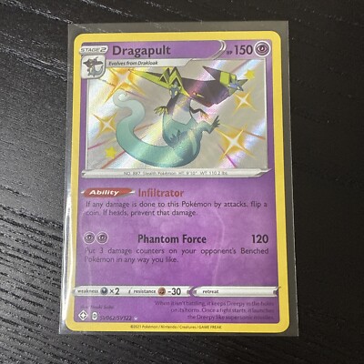 Dragapult SV062/SV122 Shining Fates Shiny Vault Holo Rare Pokémon TCG ...