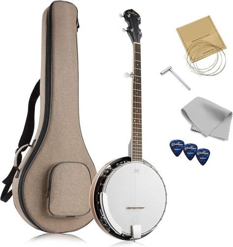 5-String Banjo - Full Size w/ Closed Back, Mahogany Resonator, Geared ...