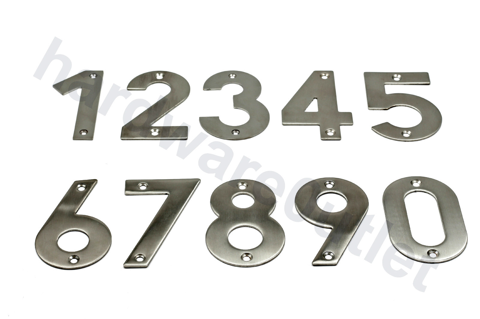 Solid STAINLESS STEEL Door Numbers 100mm 4" High Modern House Metal ...