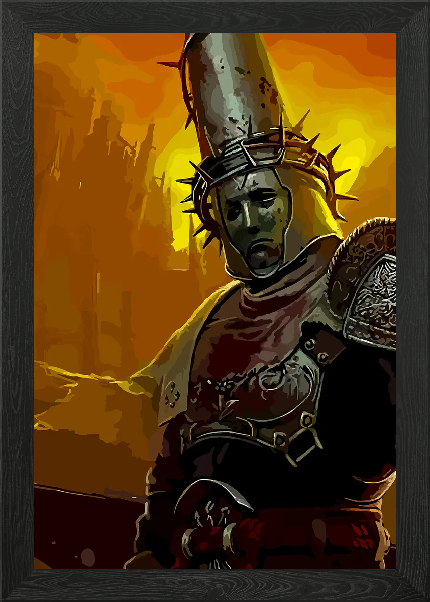 Penitent One from Blasphemous game Framed Wall Art Poster Canvas Print ...