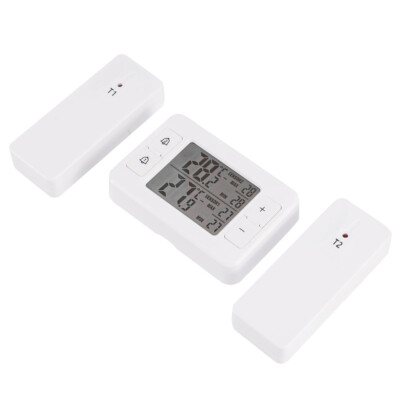 Wireless Digital Refrigerator Freezer Thermometer Temp Alarm 2 Sensor ...