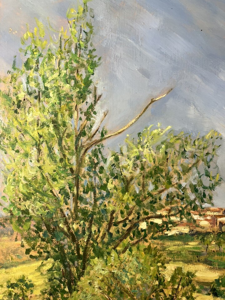 Jean-Pierre Noël LE ROY (1952) Paysage Vue de Pujols Nouvelle-Aquitaine ...