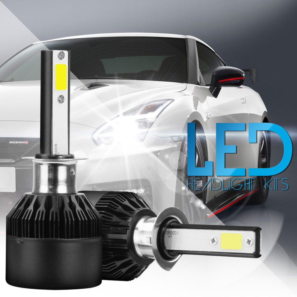 1pair H1 LED Headlight Kit led lamp 388W 38800LM 6000K COB Beam Bulbs ...