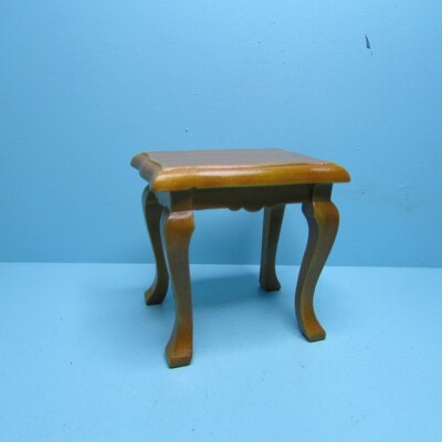 Dollhouse Miniature Wood End Side Table in Light Walnut D6839 | eBay