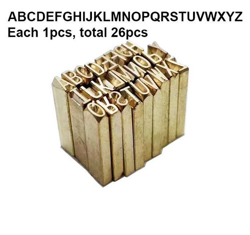 120pcs Coding Machine Letters Stamp Brass Numbers Alphabet Font for HP ...