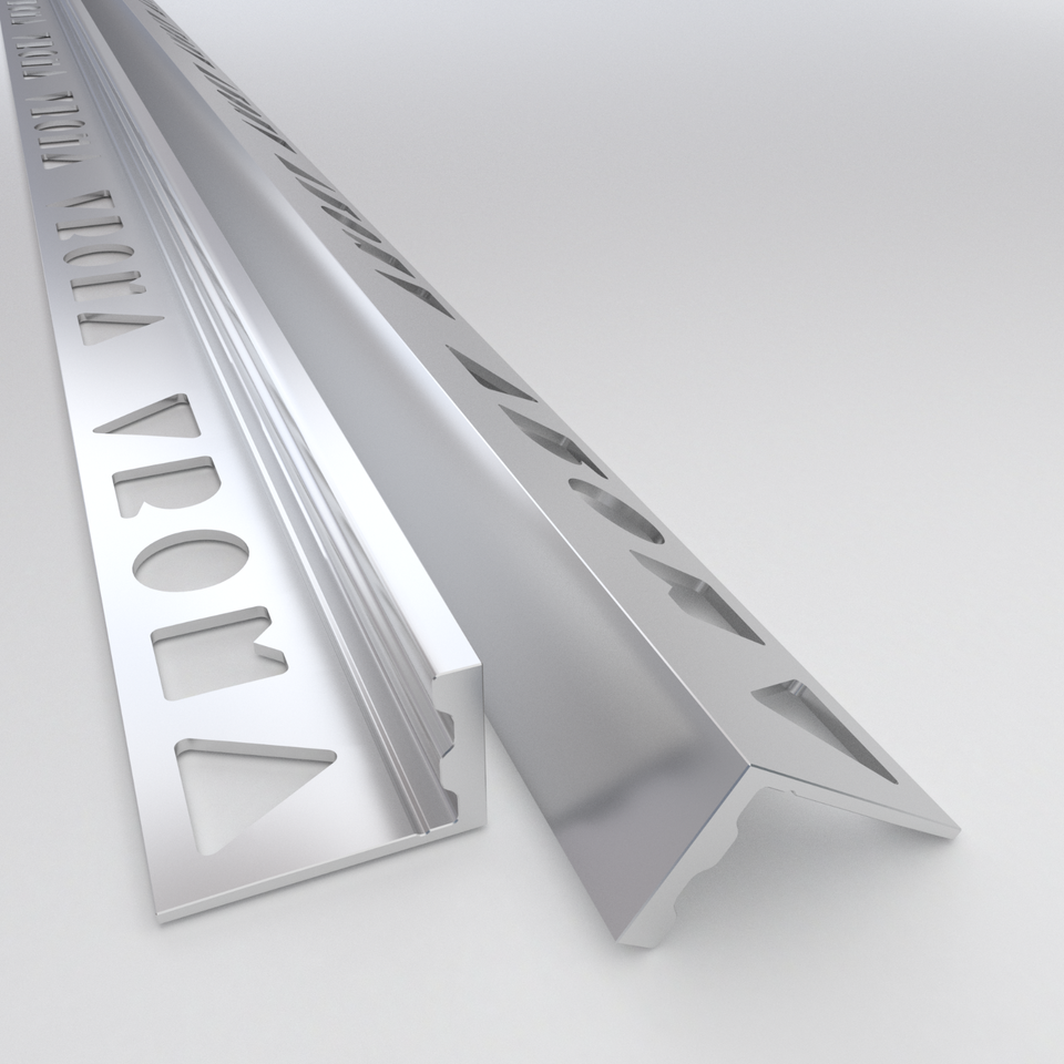 TILE TRIMS VROMA Single Trim, Mix & Match- All Profiles Many Finishes ...