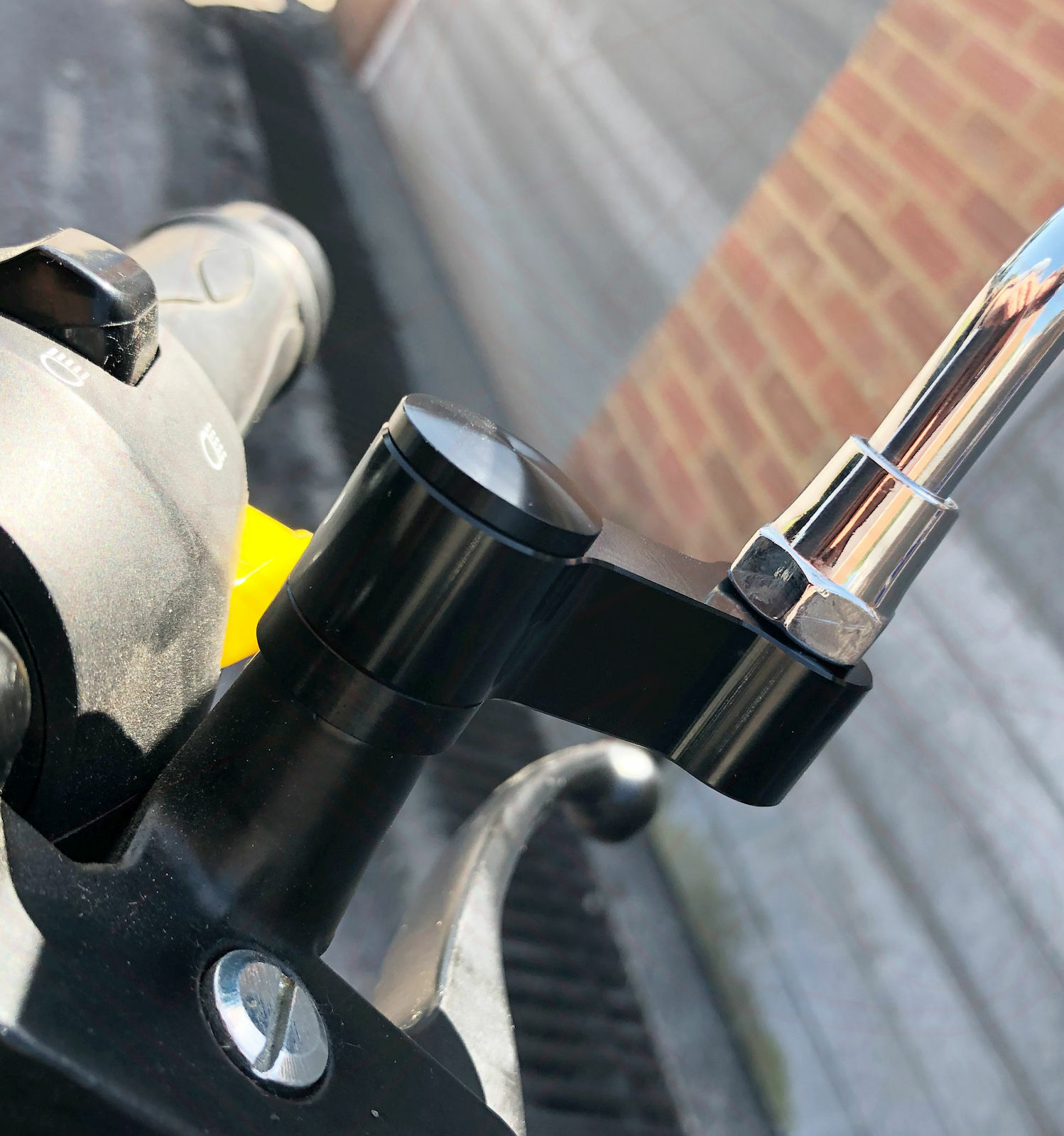 10mm Motorcycle Mirror Riser Extender Adapter Mounts Arm Motorbike Pair ...