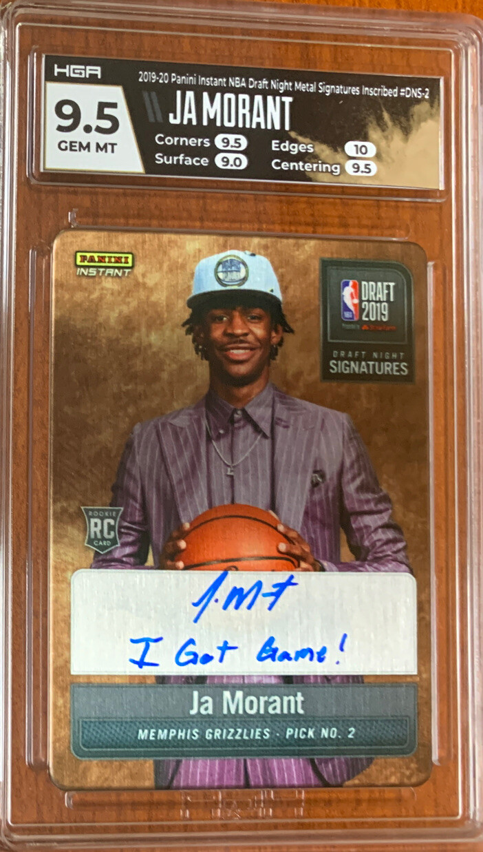 Ja Morant Draft Night Metal Signatures 1/1 HGA Graded 9.5 | eBay