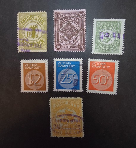 VICTORIA Revenue Fiscal Used Stamp Lot Back of Book T15194 | eBay