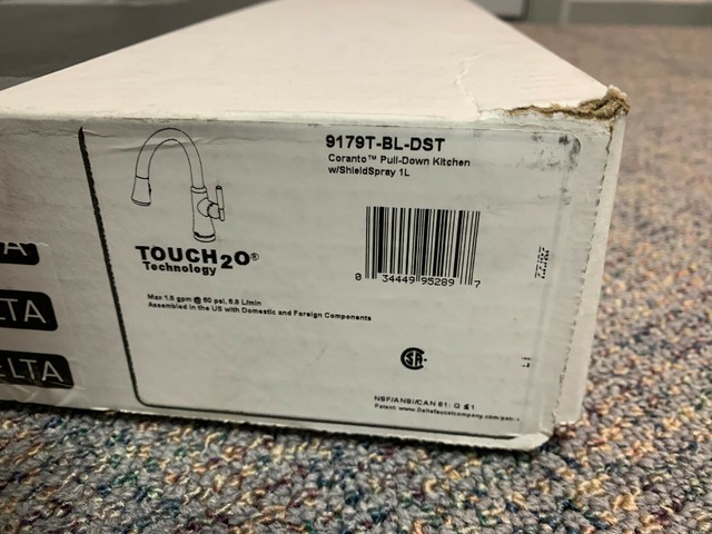 Delta Coranto Kitchen Faucet Pull Down Out Spray Matte Black 9179-BL ...