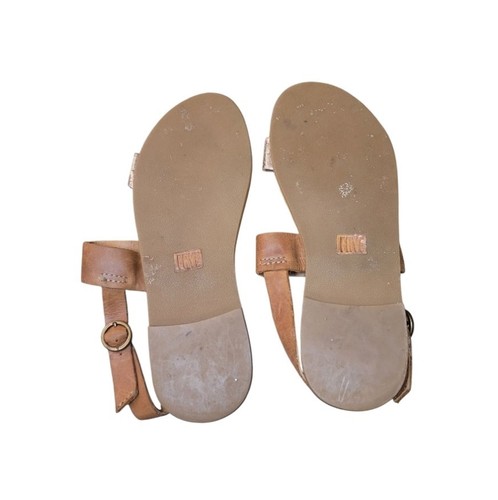 Frye Ally 2 Band Metallic Bronze Leather Ankle Strap Sandals Size 9.5 ...