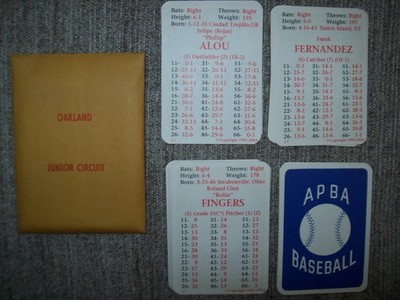 1970R APBA Baseball Cards complete | eBay