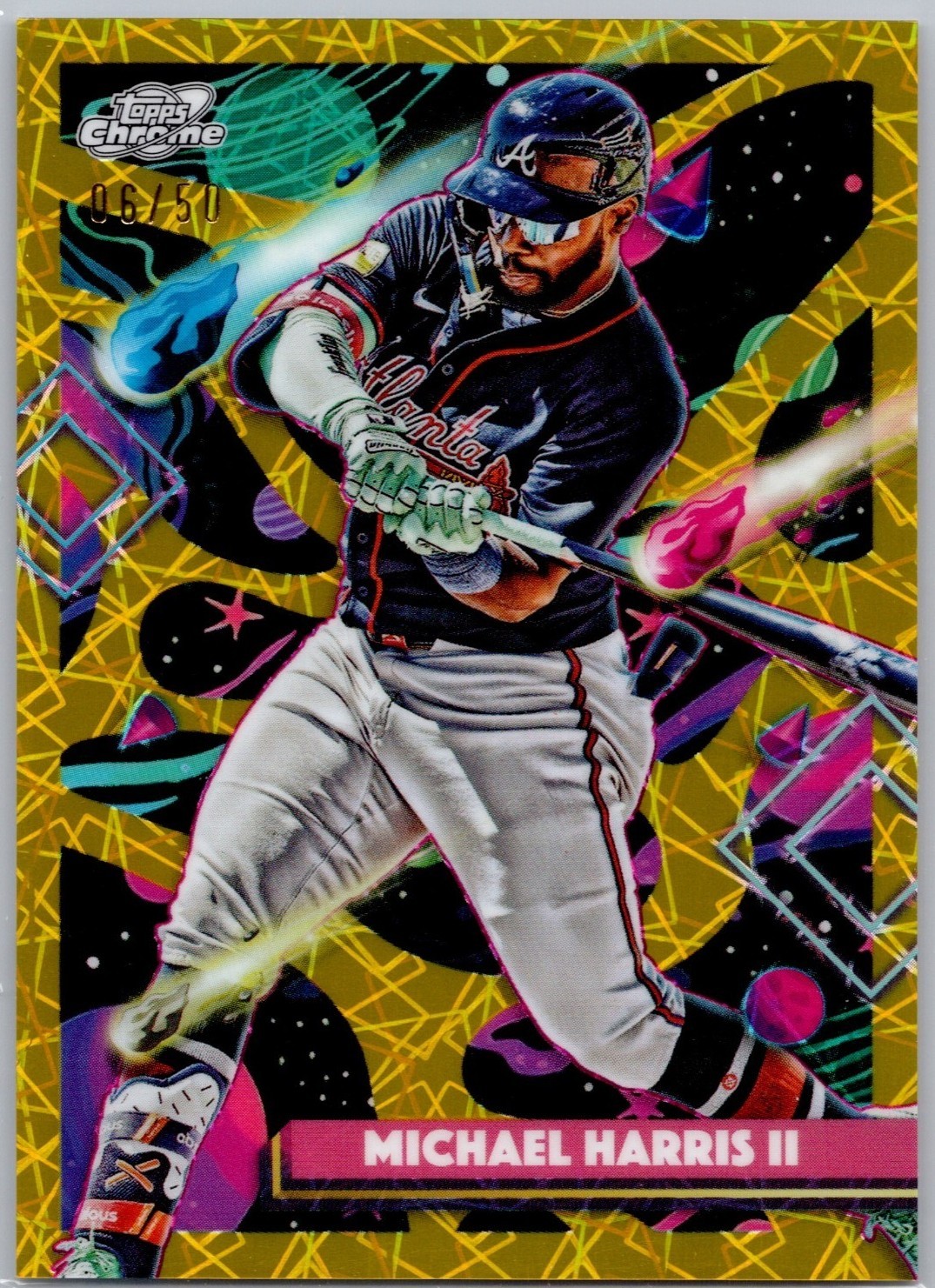2025 Topps Cosmic Chrome - Michael Harris II #146 Gold Interstellar ...