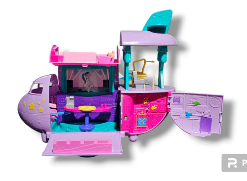 Polly Pocket Fabulous Flying Jet Airplane Pop Up Mattel Toy Dolls ...