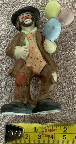 Vintage Emmett Kelly Collection Porcelain Clown Figurine Balloons | eBay