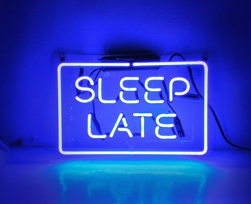 SLEEP LATE Neon Sign Light Home Room Wall Hanging Nightlight for ...