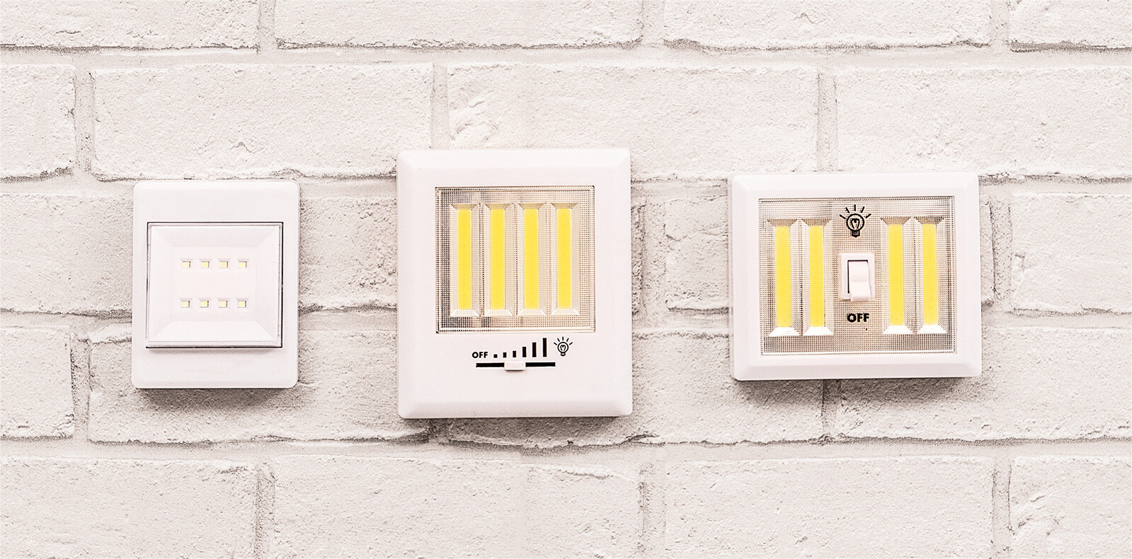 Home Indoor 4 COB LED Battery Operated Wireless Light Switch with On ...