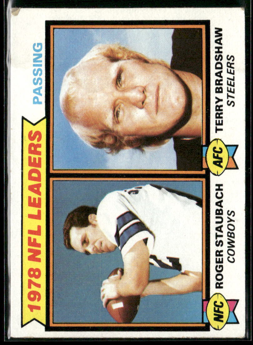 1979 Topps #1 1978 NFL Leaders: (Roger Staubach / Terry Bradshaw) | eBay