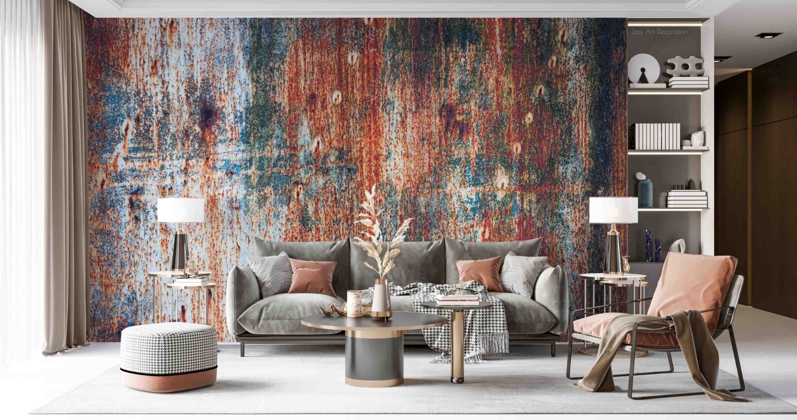 3D Nostalgic Mottled Rust Texture Wall Murals Wallpaper Murals Wall ...