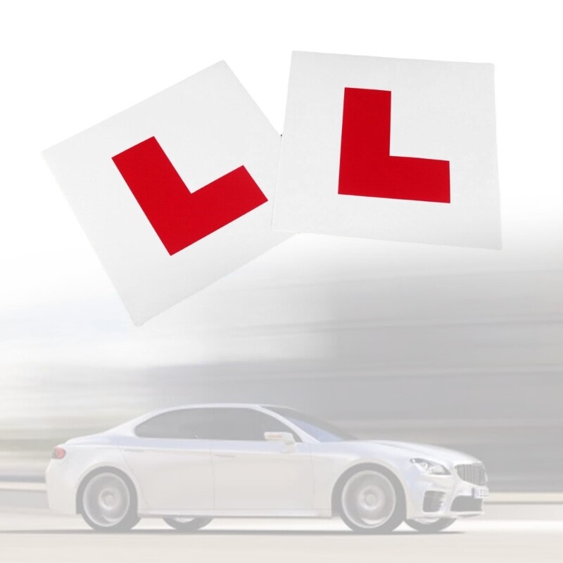 L Letter Shape Sticker Plates Car Bike Learner New Driver Advanced ...