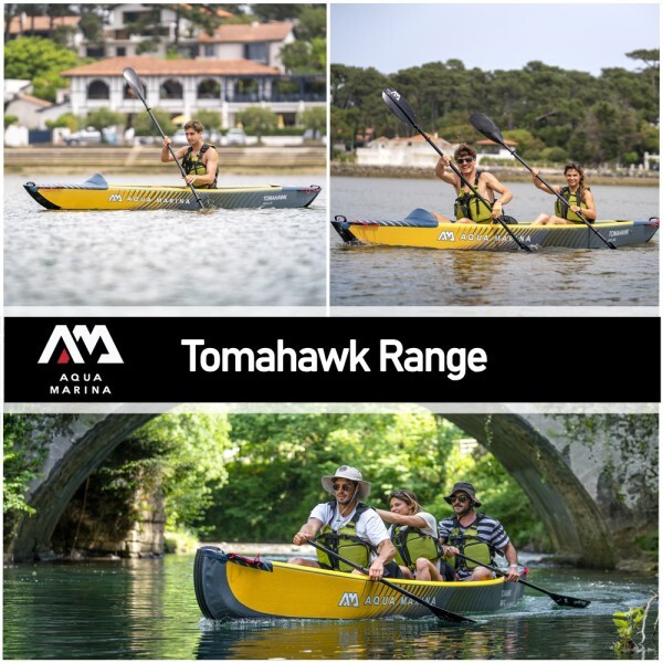 AQUA MARINA TOMAHAWK AIR-K 440 HIGH PRESSURE SPEED KAYAK CANOE 2 PERSON ...
