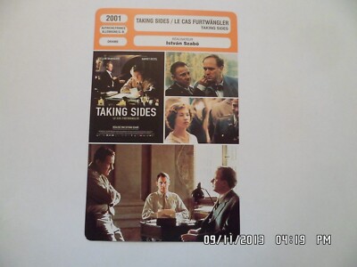 CARTE FICHE CINEMA 2001 TAKING SIDES LE CAS FURTWANGLER Harvey Keitel Skarsgard | eBay