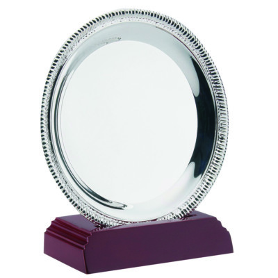 Silver Plated Salver Tray Intricate Rope Edge - FREE Stand Included ...