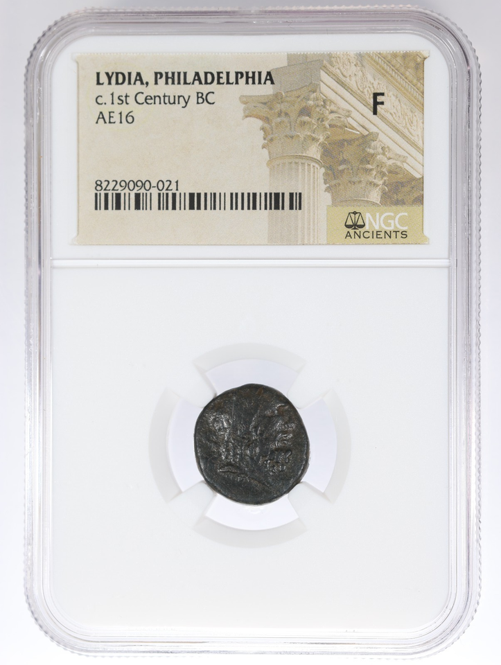 Philadelphia AE16 Greek Lydia Bronze Coin 1st Century BC NGC F | eBay