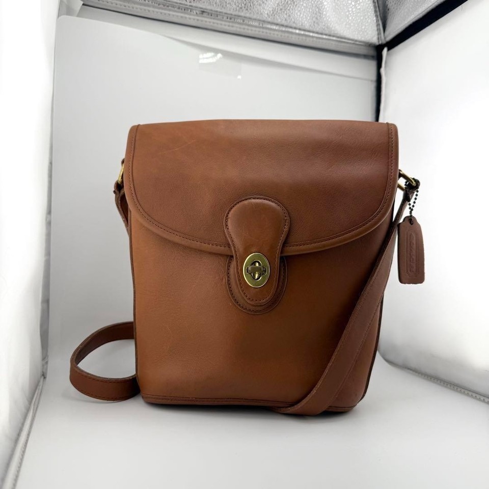 Borsa a tracolla Coach 9936 in vera pelle marrone | eBay