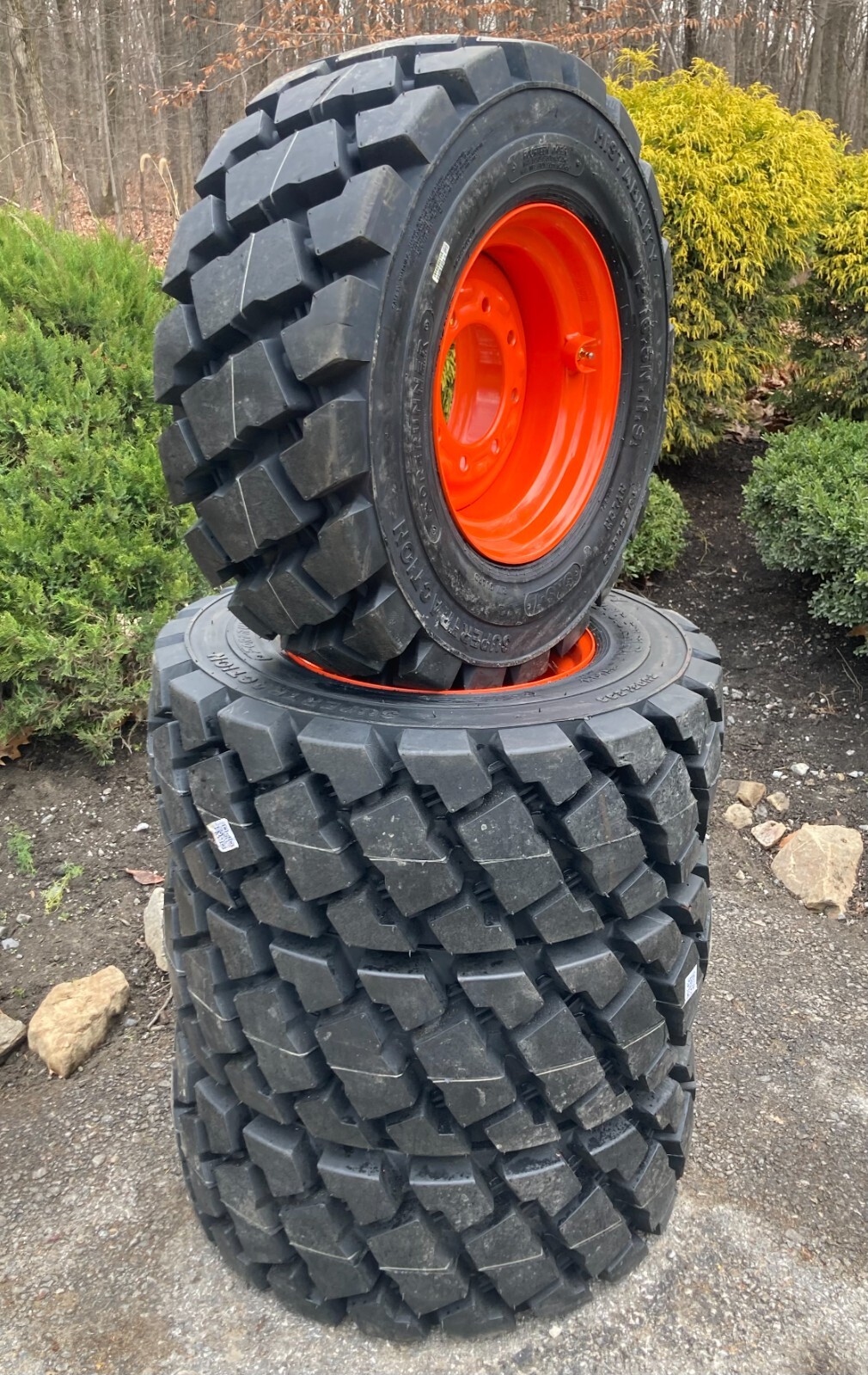 4-Heavy Duty 12-16.5 SKS-7 Skid Steer Tires/Rims for Bobcat & more ...