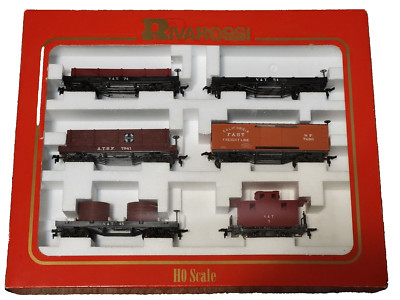 Rivarossi 6990 HO Old Timer Freight Car Set, Santa Fe, SP & V&T (6 ...