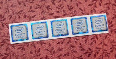 Lot of 10 Intel Core i7 9th Generation Stickers 18 x 18mm Case Badges ...