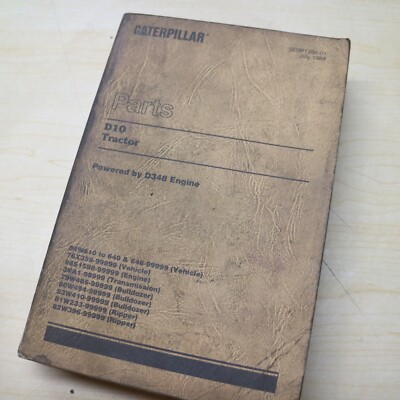 CAT Caterpillar D10 Tractor Dozer Crawler Parts Manual Book 76X 84W ...