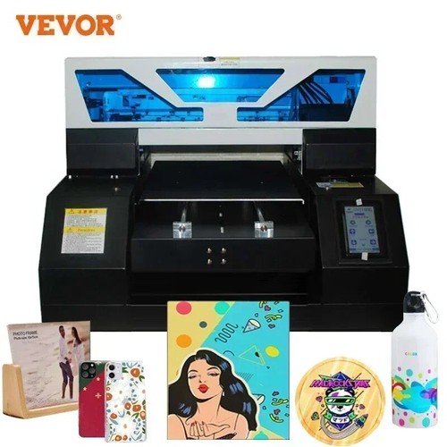 VEVOR 50W A4 UV Printer Automatic Bottle Label Printing For Bottle ...