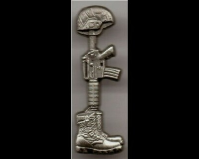 Fallen Soldier Battlefield Cross Veterans Memorial Pins (antiqued ...