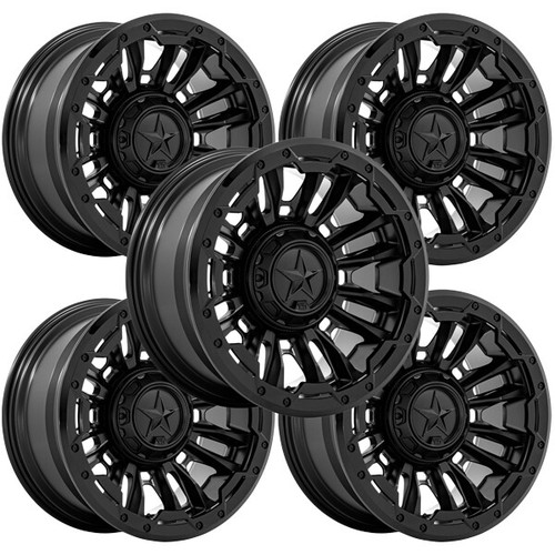 (Set of 5) XD XD870 Bomber 20x10 6x135/6x5.5" -18mm Matte Black Wheels ...