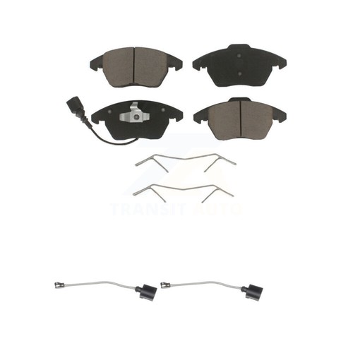 Front Ceramic Disc Brake Pad Extra Wear Sensor Pair Kit For Audi A3 ...