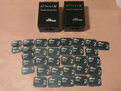 Air Techniques ScanX Phosphor plates lot /w storage boxes size 0, 1, 2 ...