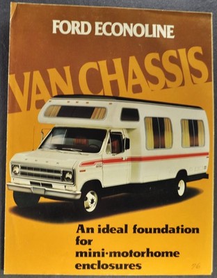 1976 Ford Econoline Van Mini-Motorhome Brochure Folder Nice Original 76 ...