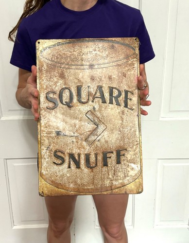 Vtg Embossed Square Snuff Advertising Sign Mason Tobacco Cigar ...